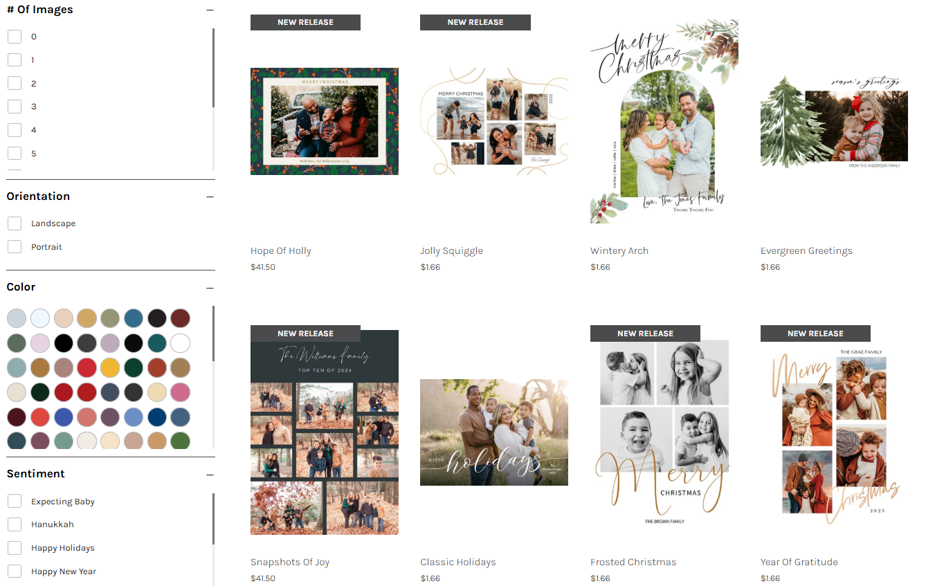 How Do I Find & Filter Holiday Card Designs? – Nations Photo Lab